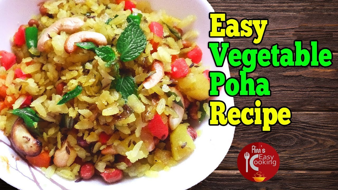 Easy vegetable Poha Recipe, Mixed Vegetable Poha Recipe - YouTube