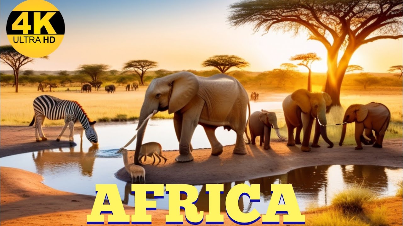 African Safari 4K • Wildlife Relaxation Film with Peaceful soothing ...