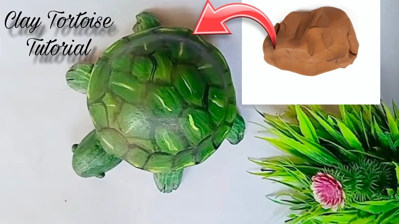 Clay Tortoise🐢 making with clay||How to make clay tortoise||Diy ...