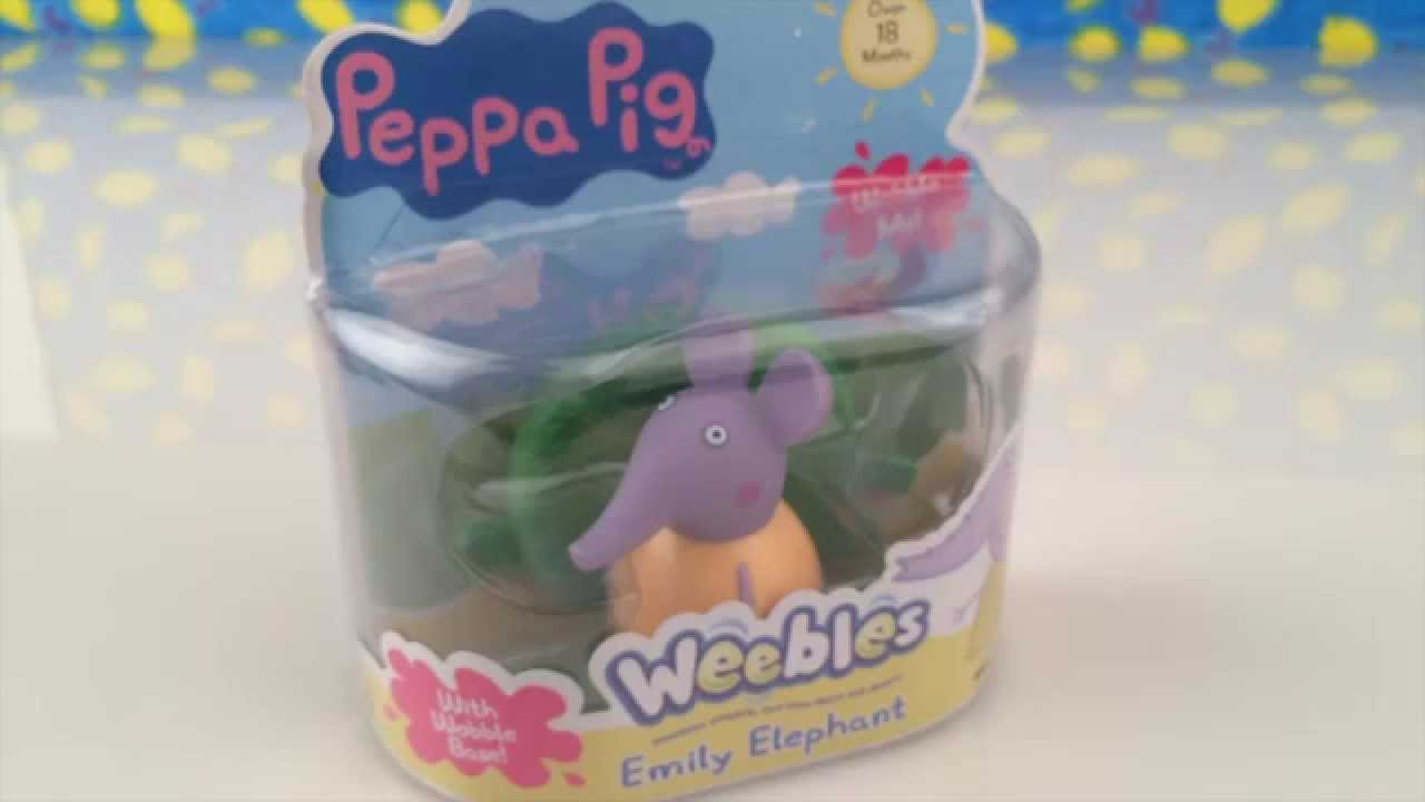 Peppa Pig Weebles Emily Elephant unboxed - YouTube