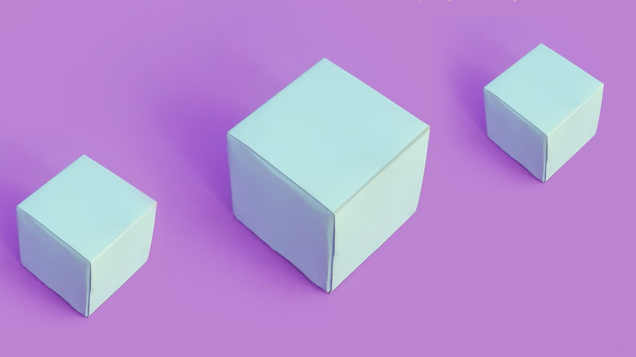 DIY Origami Cube Box Making Tutorial | How to Make a Paper Cube Box ...
