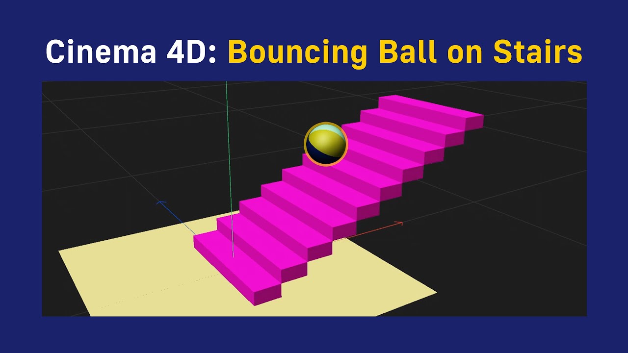 Cinema 4D: Bouncing Ball on Stairs - YouTube