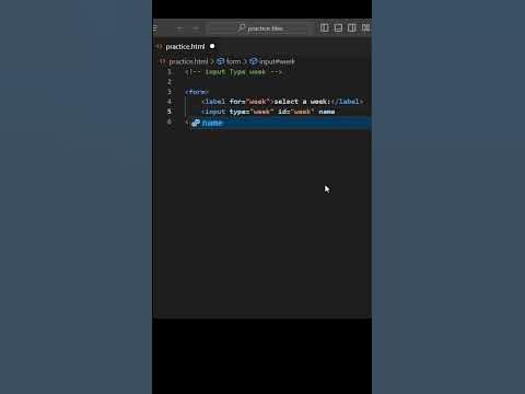 input type week | #html #webdesign #code #webdevelopment #coding #htmlcoding #development - YouTube