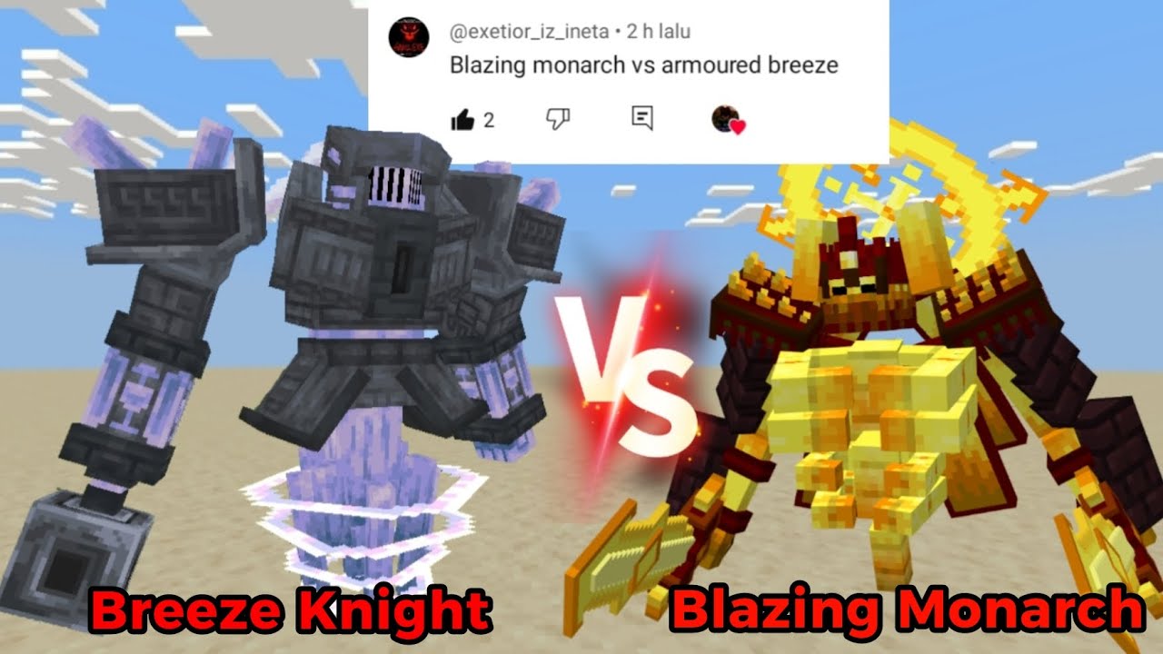 Breeze Knight VS Blazing Monarch | Minecraft Mob Battle - YouTube