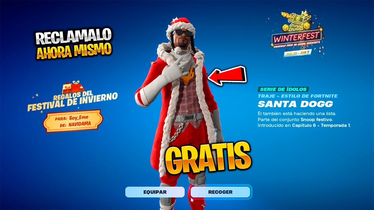 RAPIDO ¡TRUCO! Para CONSEGUIR la SKIN de *SANTA DOGG* AHORA MISMO en ...