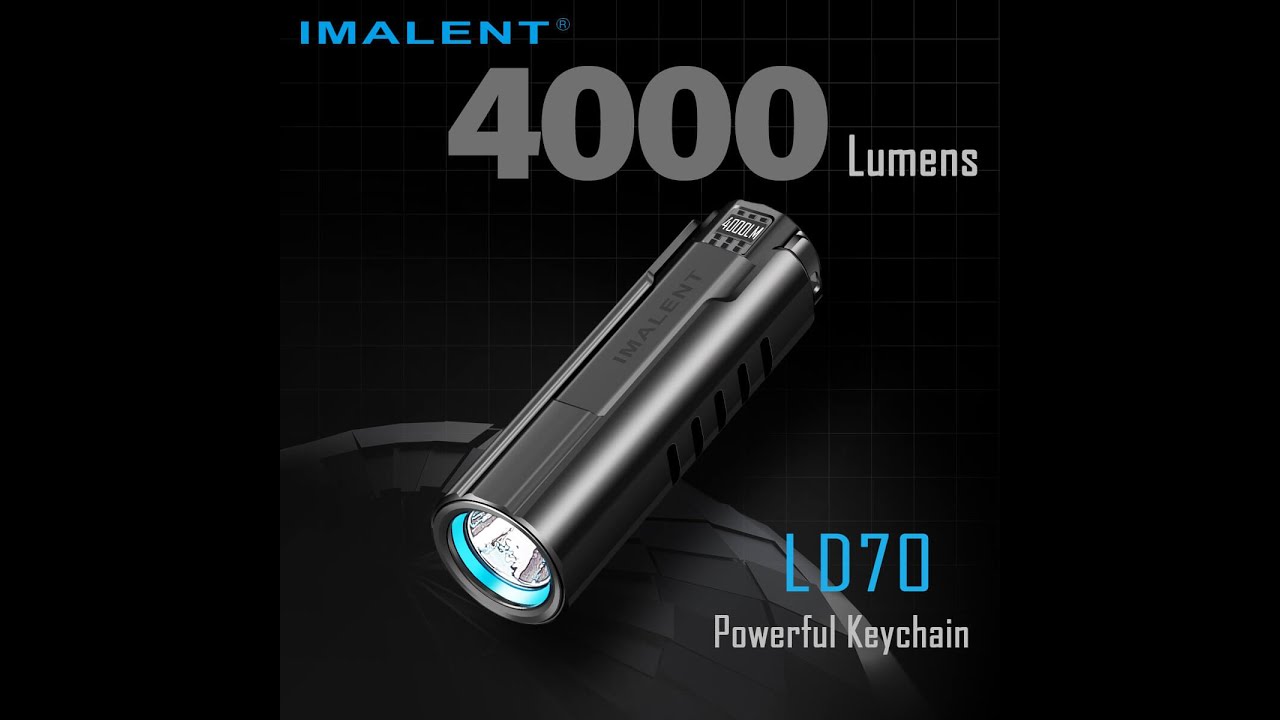 4000lumen EDC flashlight with LCD screen - Imalent LD70 - YouTube