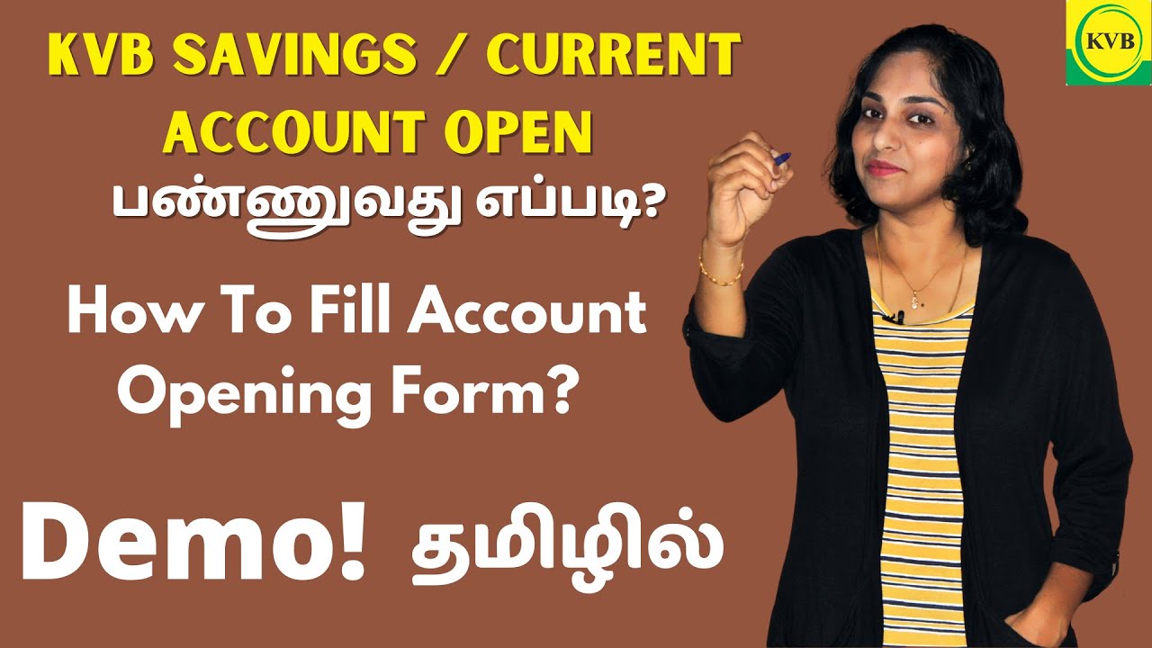 How To Open KVB Savings / Current Account? How To Fill Account Opening ...