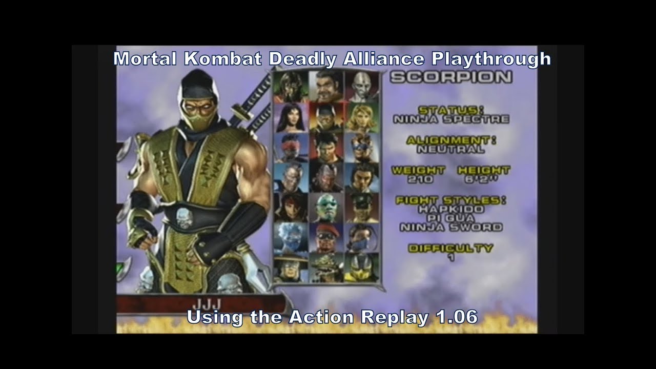 Mortal Kombat Deadly Alliance Scorpion Playthrough using the Action ...