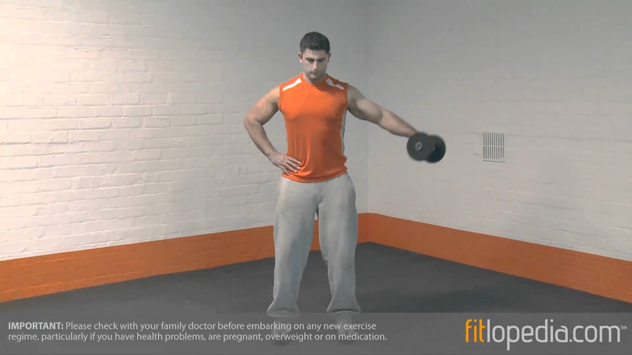 Single Arm Dumbbell Lateral Raise - YouTube