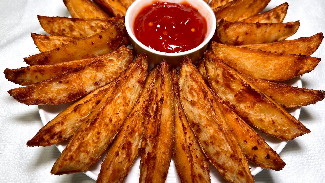 Easy Potato Wedges Recipe with Homemade Hot Sauce - YouTube