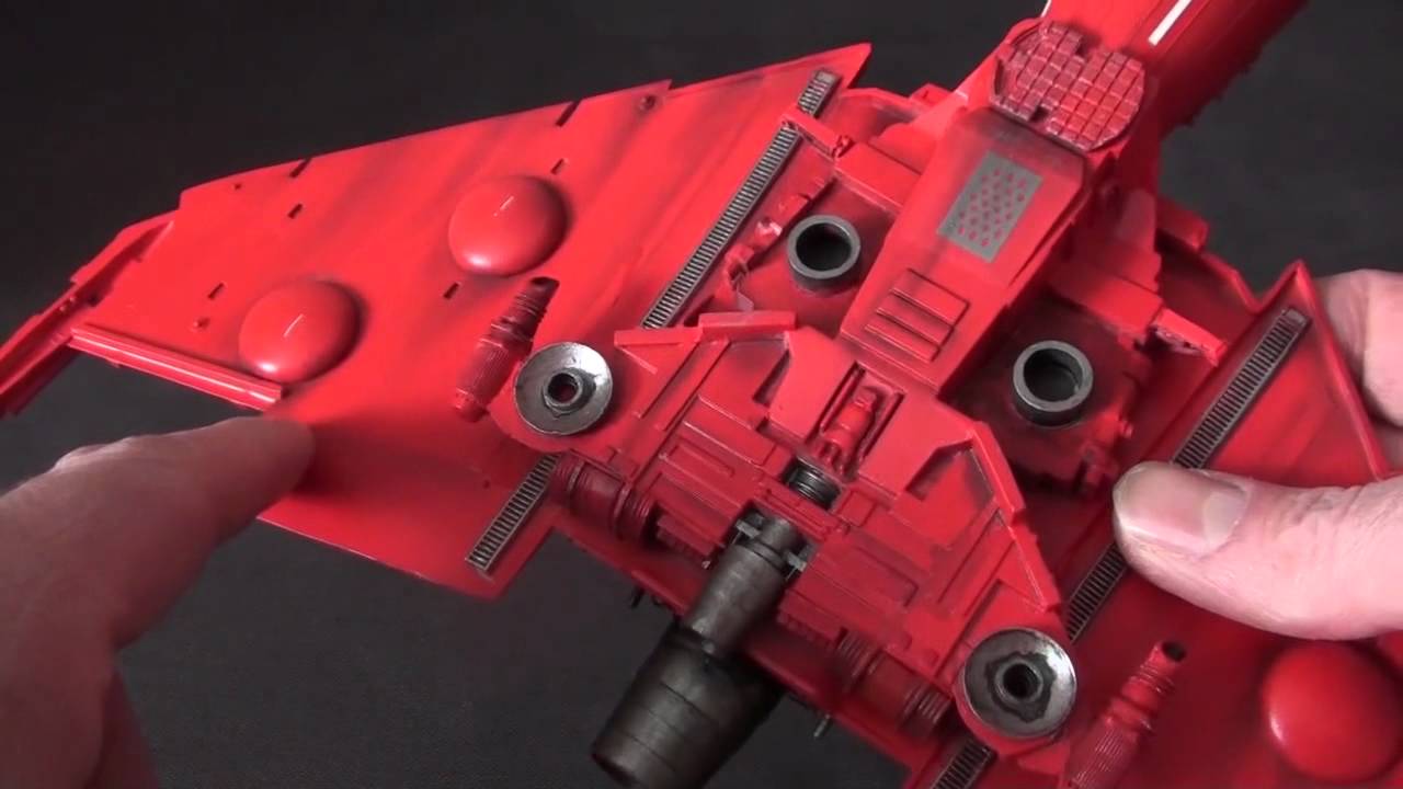 Red Ship scratchbuilt spaceship - YouTube
