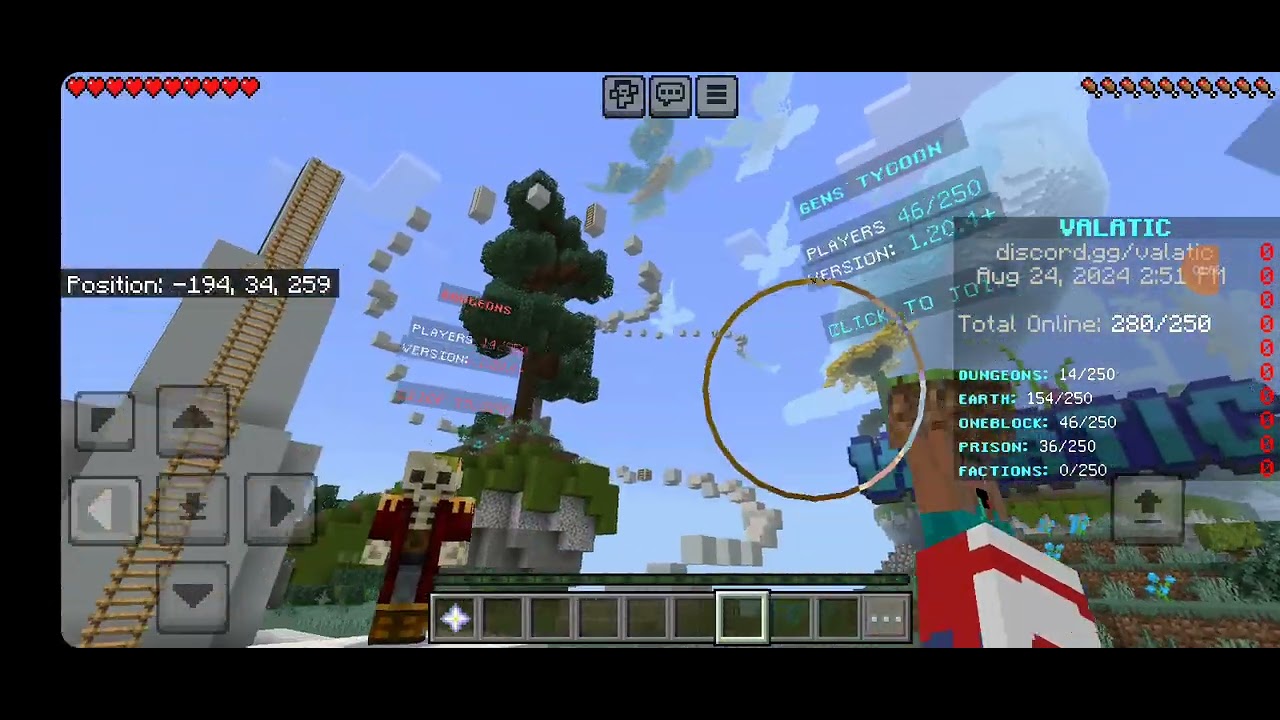 how to join valatic server in minecraft on your smartphone - YouTube