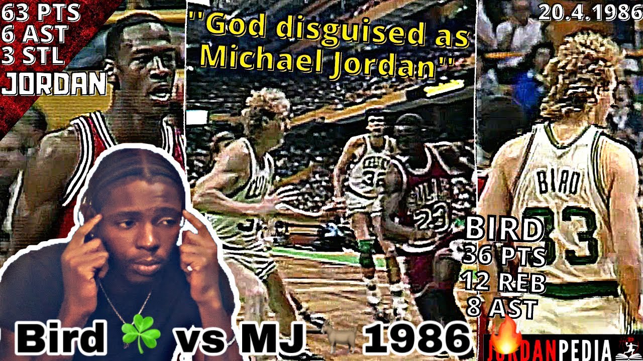 MJ 63! BIRD 36! | LARRY BIRD VS MICHAEL JORDAN 1986 GAME 2 HIGHLIGHTS ...