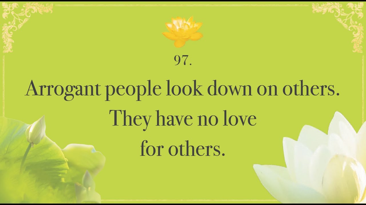 Words for Life: 97. Arrogant people look down on others. They have no ...
