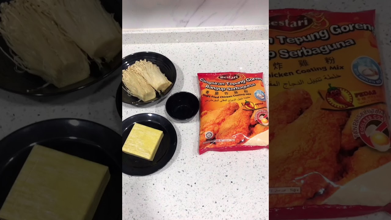 Fried Enoki Mushroom With Wantan Skin 🍄 | DDJT Food Journeys - YouTube