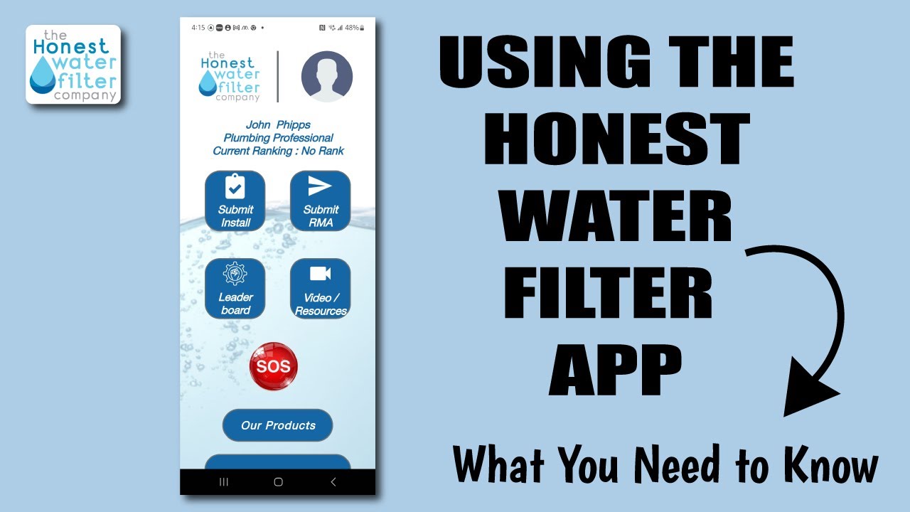 Using The Honest Water Filter App - YouTube