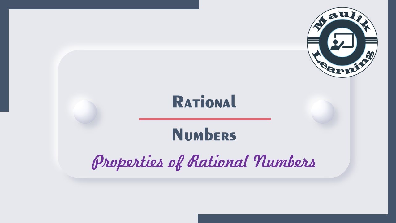 Commutative Property of Rational Numbers || Properties of rational ...
