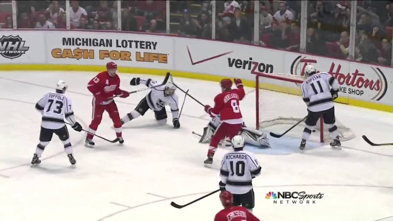 Pavel Datsyuk Beautiful backhand goal! April 24 2013 vs LA Kings NHL ...