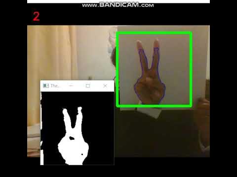 Using OpenCV to count the number of fingers in real-time - YouTube