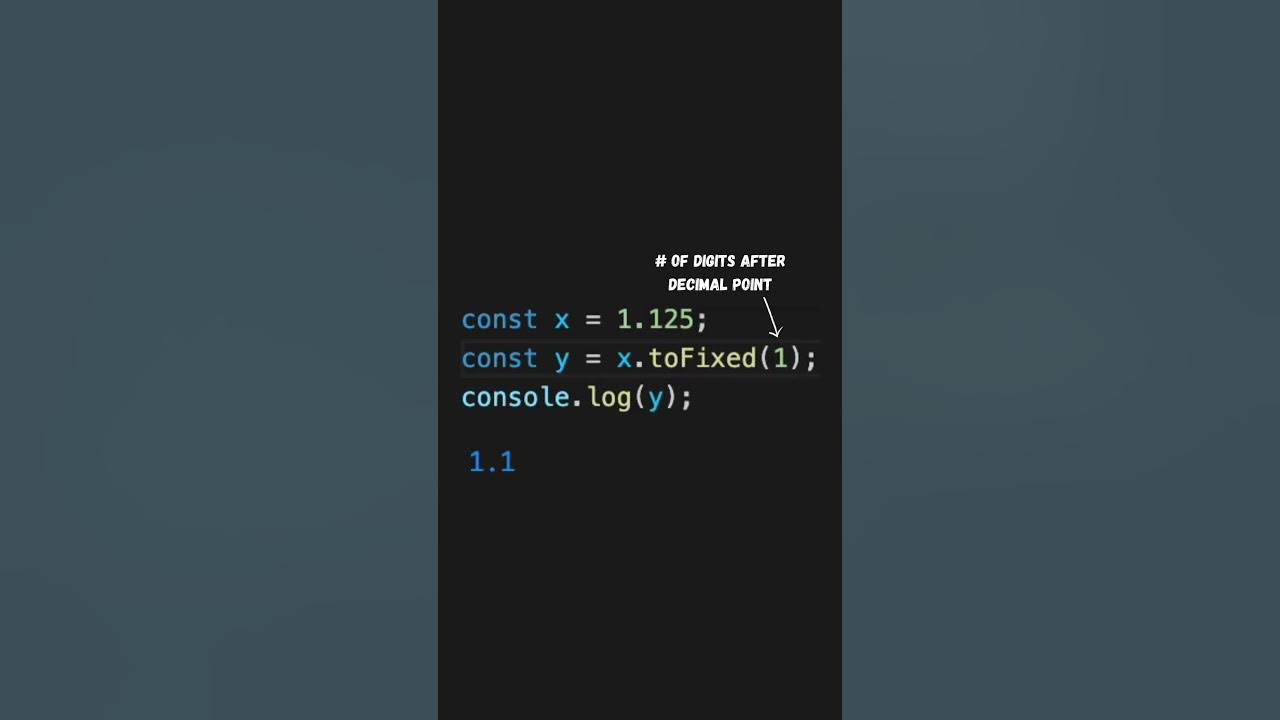 format a number with a specific amount of decimal places #javascript - YouTube