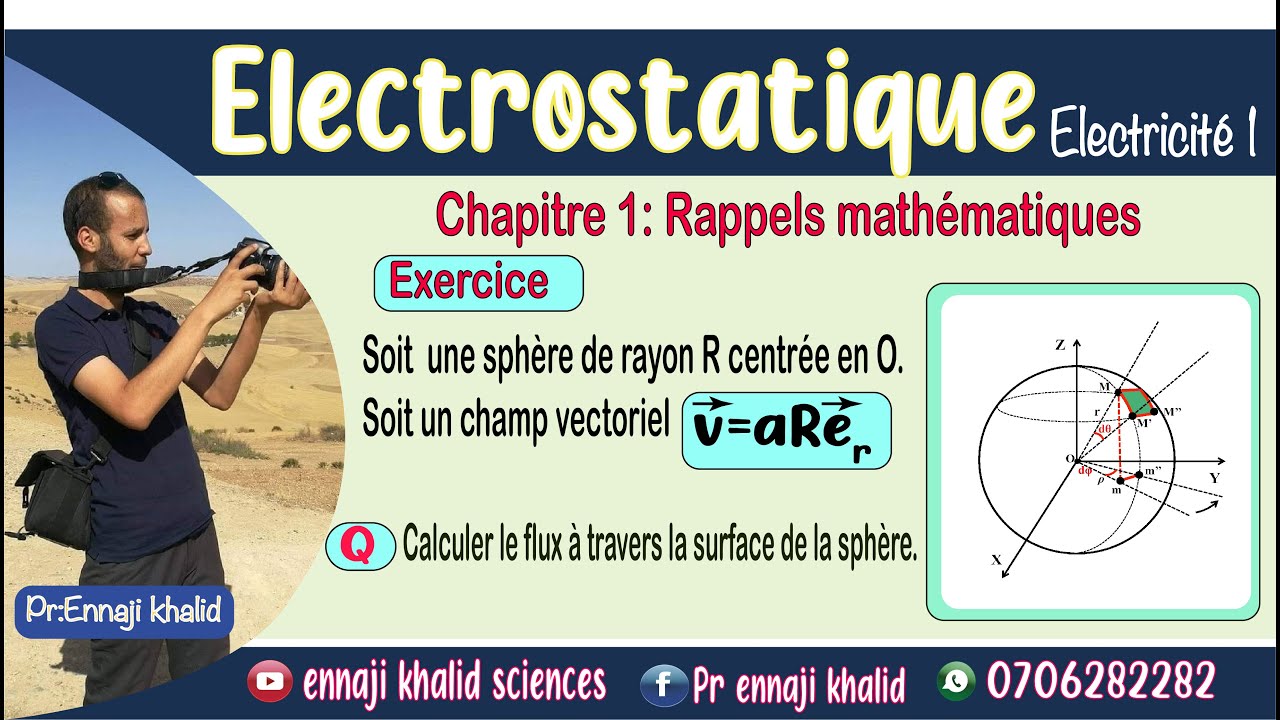 Flux d'un champ vectoriel à travers la surface d'une sphère exemple ...