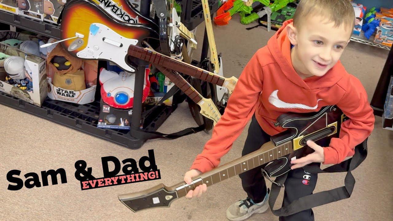 Sam & Dad Everything - Retro Video Game Store! - YouTube