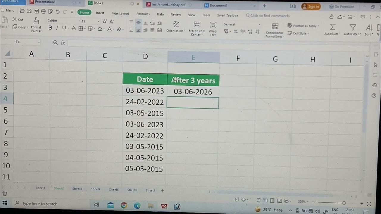 Excel Tutorial Excel Tips Excel Me Edate Formula Ka Use Krna Sikhen Excel Data Entry Youtube