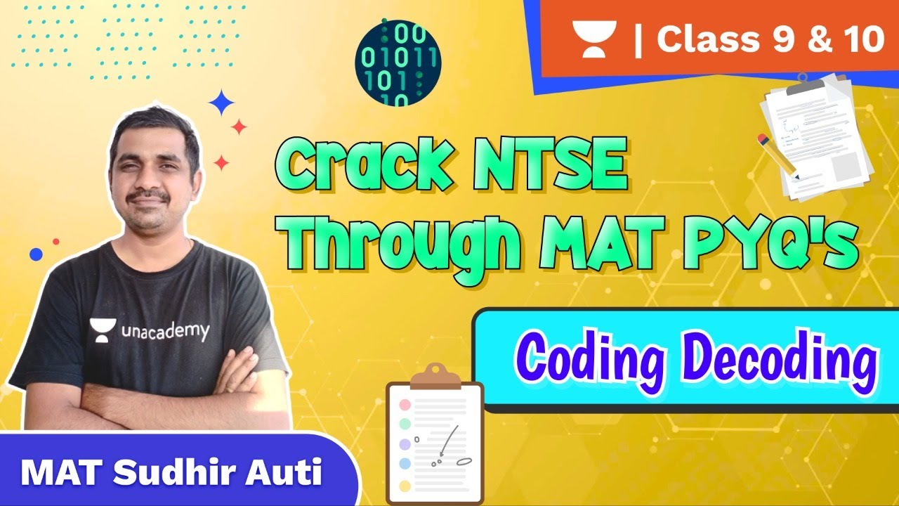Crack NTSE Through MAT PYQ's - Coding Decoding | Class 9 &10 | MAT Sudhir Auti - YouTube