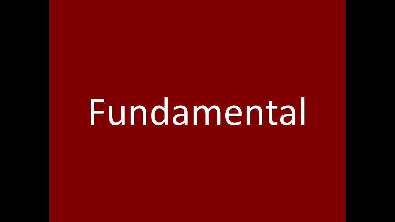 Fundamental - YouTube