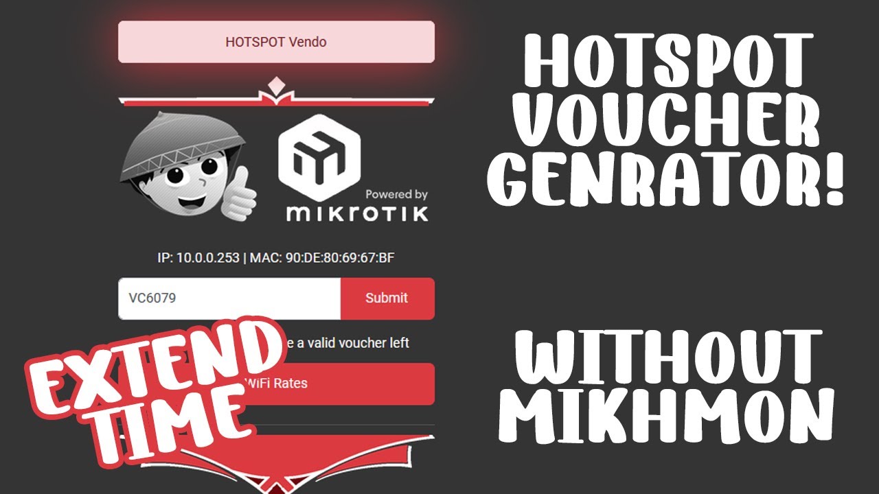 HOTSPOT VOUCHER GENERATOR WITHOUT MIKHMON, CAN EXTEND TIME | JUANFI ...