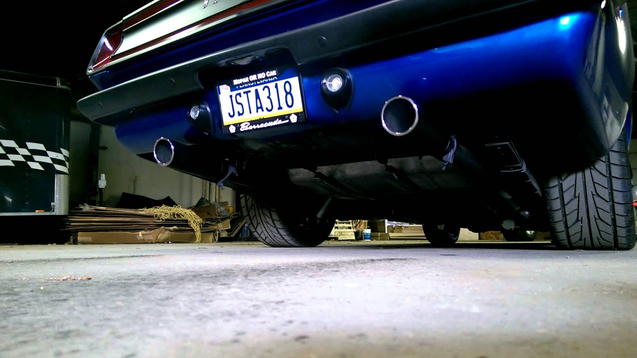 69 Barracuda running Pypes Stainless Exhaust and Street Pro Mufflers ...