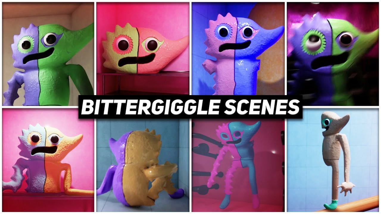 Garten of Banban 1-6 BITTERGIGGLE SCENES From Every Game - YouTube