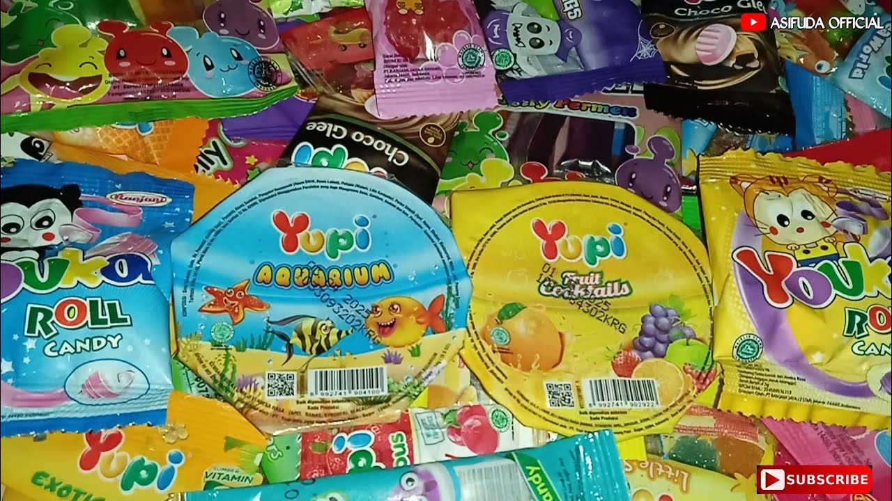Unboxing Youka Roll Candy Strawberry🍓🍓Yupi Aquarium🐠🐠 Yupi Fruit ...