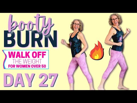 Walking BOOTY BURN!  Strengthen, Tone + Tighten Your Glutes no equipment🦶 WALK Off the Weight Day 27