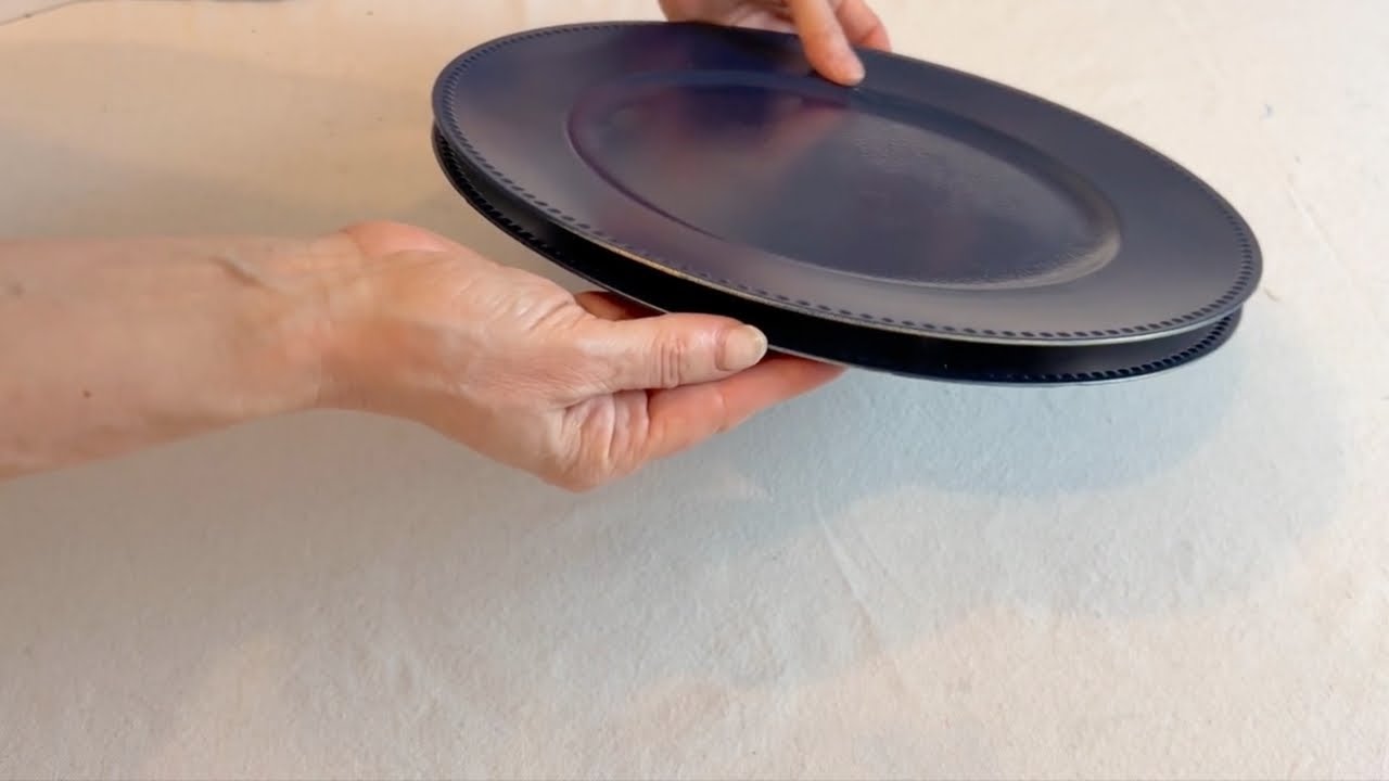 Stick 2 Dollar Store plates together for this BRILLIANT living room ...