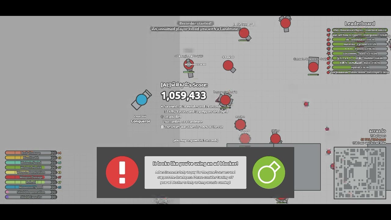Arras.io - Conqueror 1.05m - Maze - YouTube