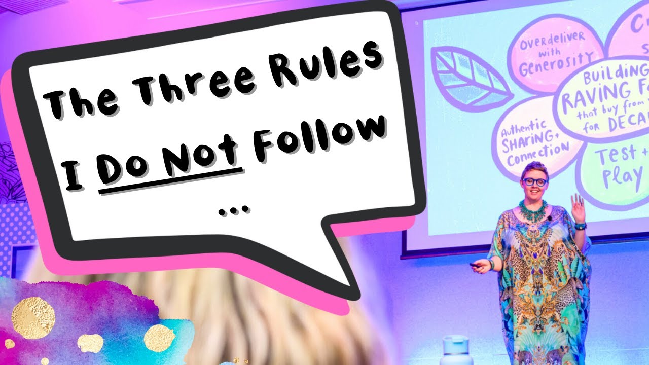 The 3 Rules I Do Not Follow... - YouTube