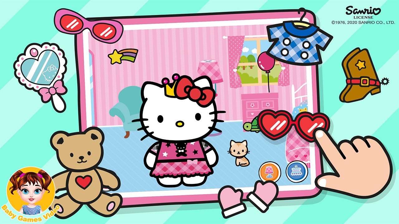 Hello Kitty Educational Games 2 Dress Up Kitty Cat - Baby Games Videos ...