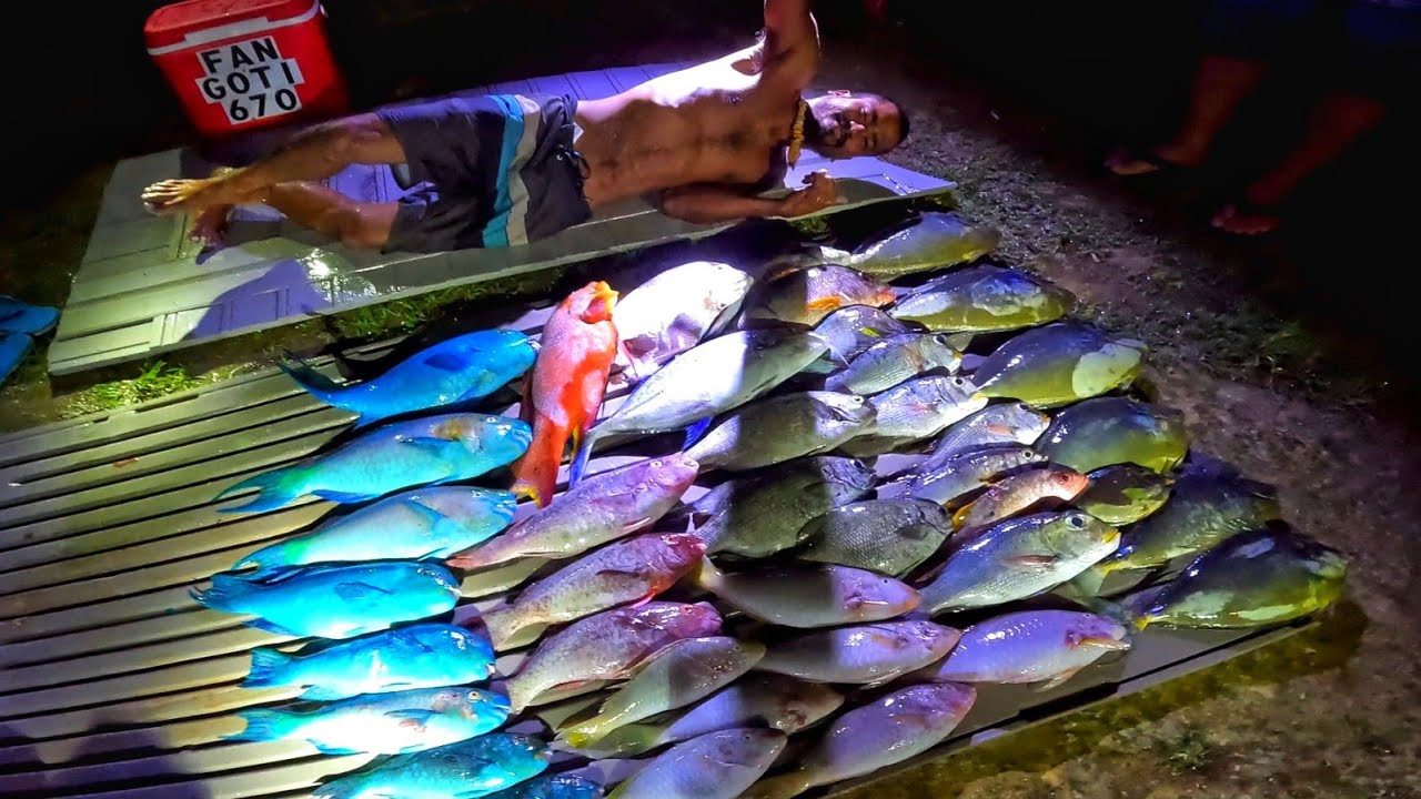 3 Prong Night Dive 671 Guam 🇬🇺 from Tåsi to Table Leku whao we from da ...