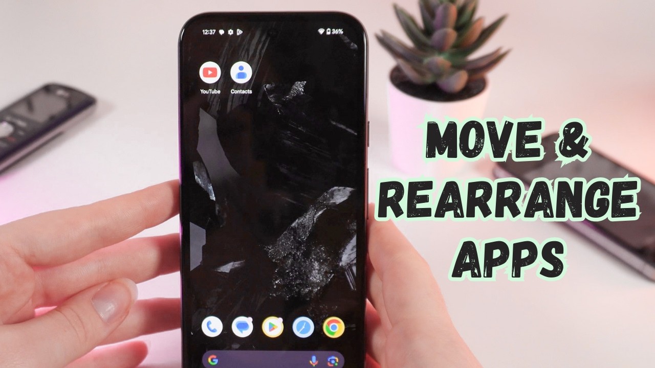 How to Move and Rearrange Apps on Google Pixel 8a Home Screen - YouTube