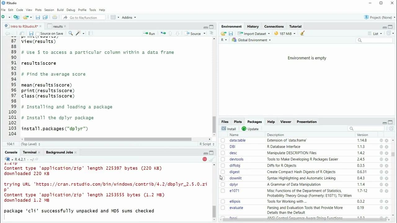 12. Packages - Getting Started with R & RStudio - YouTube