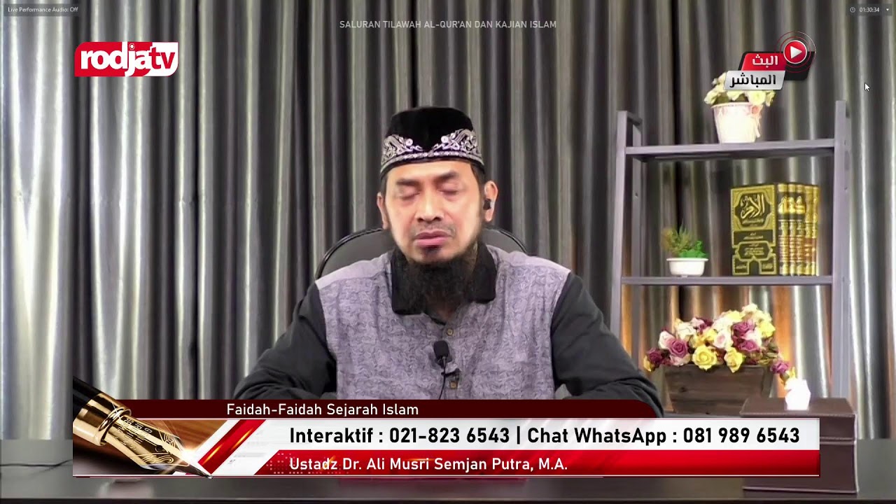 [LIVE] Ustadz Dr. Ali Musri Semjan Putra, M.A. - Faedah Sejarah Islam - YouTube