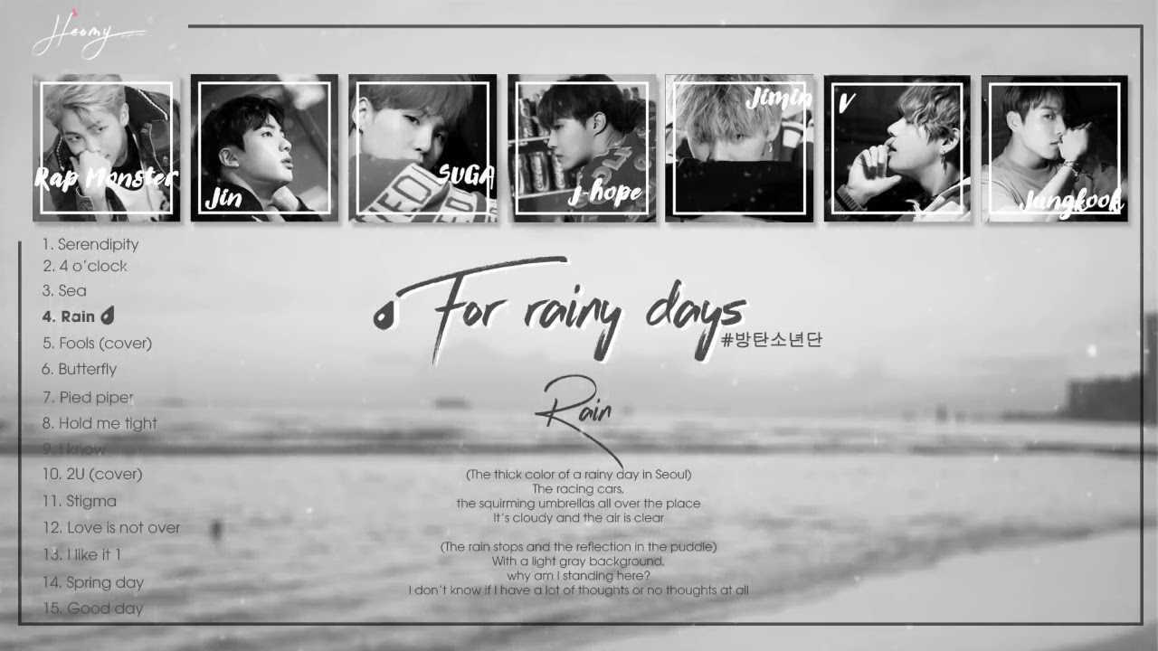 BTS chilled songs for rainy days ⛆🌧