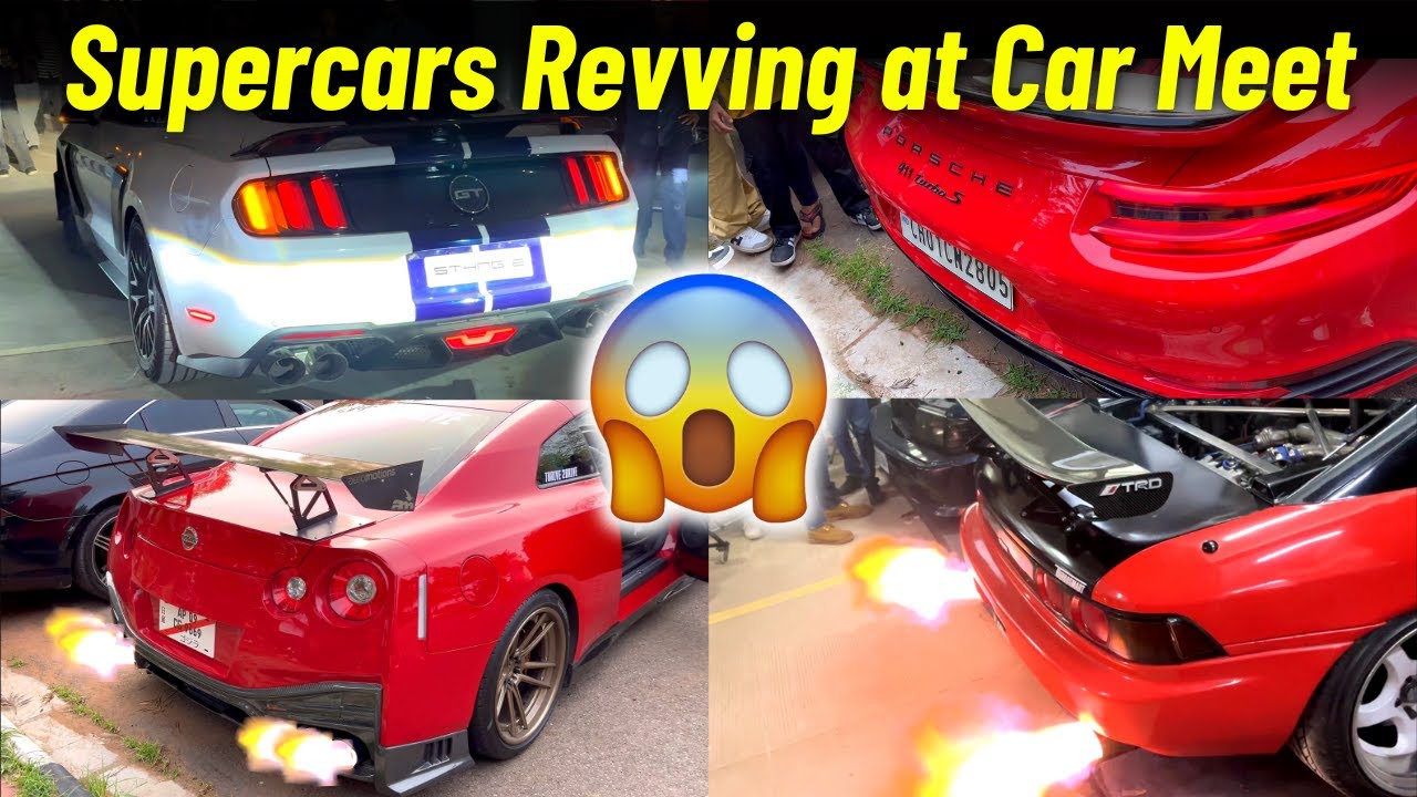Supercars Revving at Car Show Loud Exhaust Public reaction - 911 turbo ...