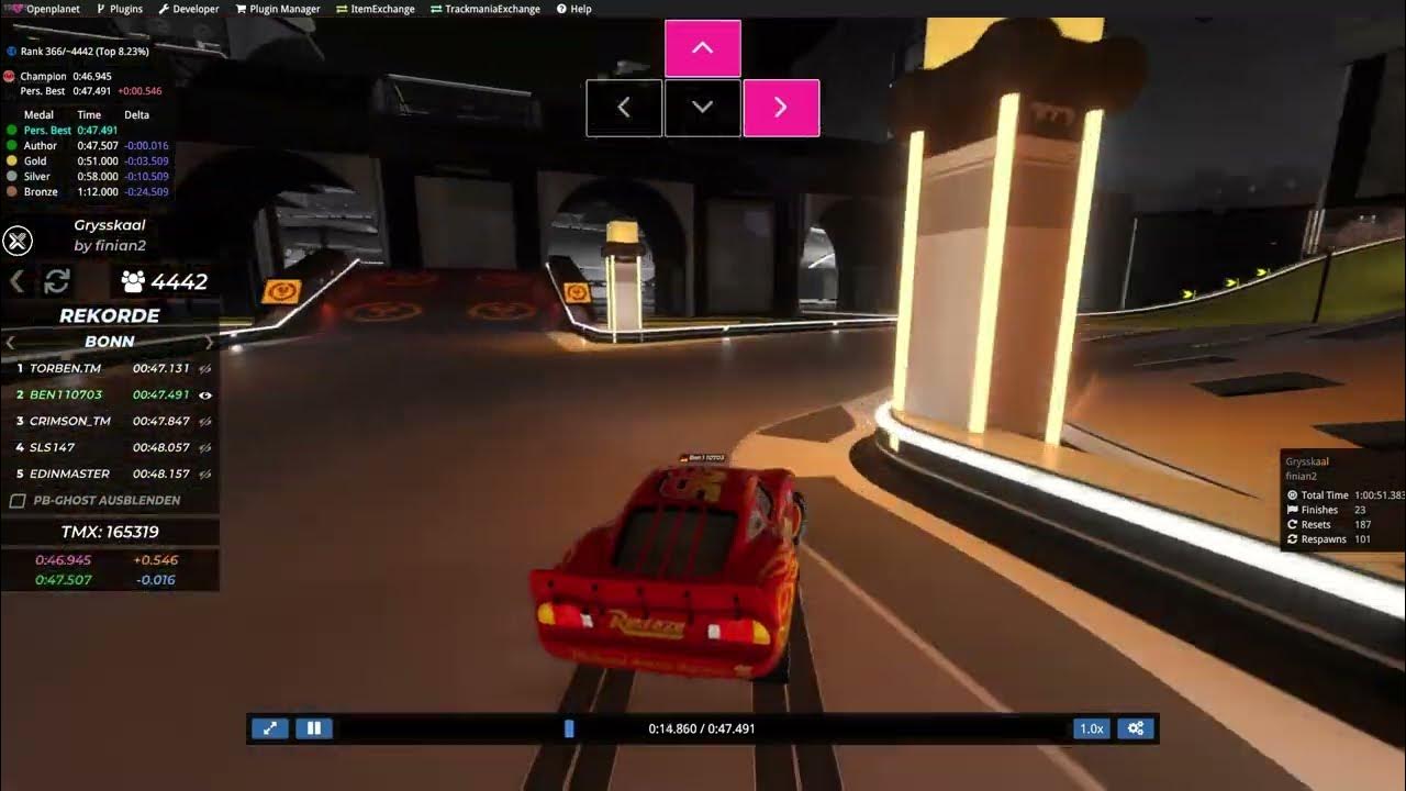 Driving AT with lightning mcqueen in Trackmania - YouTube