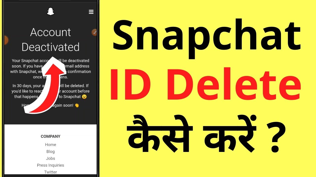 How To Permanently Delete Snapchat Account | Snapchat ID Delete Kaise ...