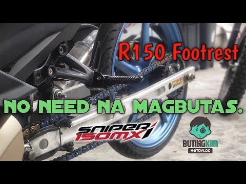 Installing Passenger Footpeg / Footrest ng R150 sa Sniper150. No need ...