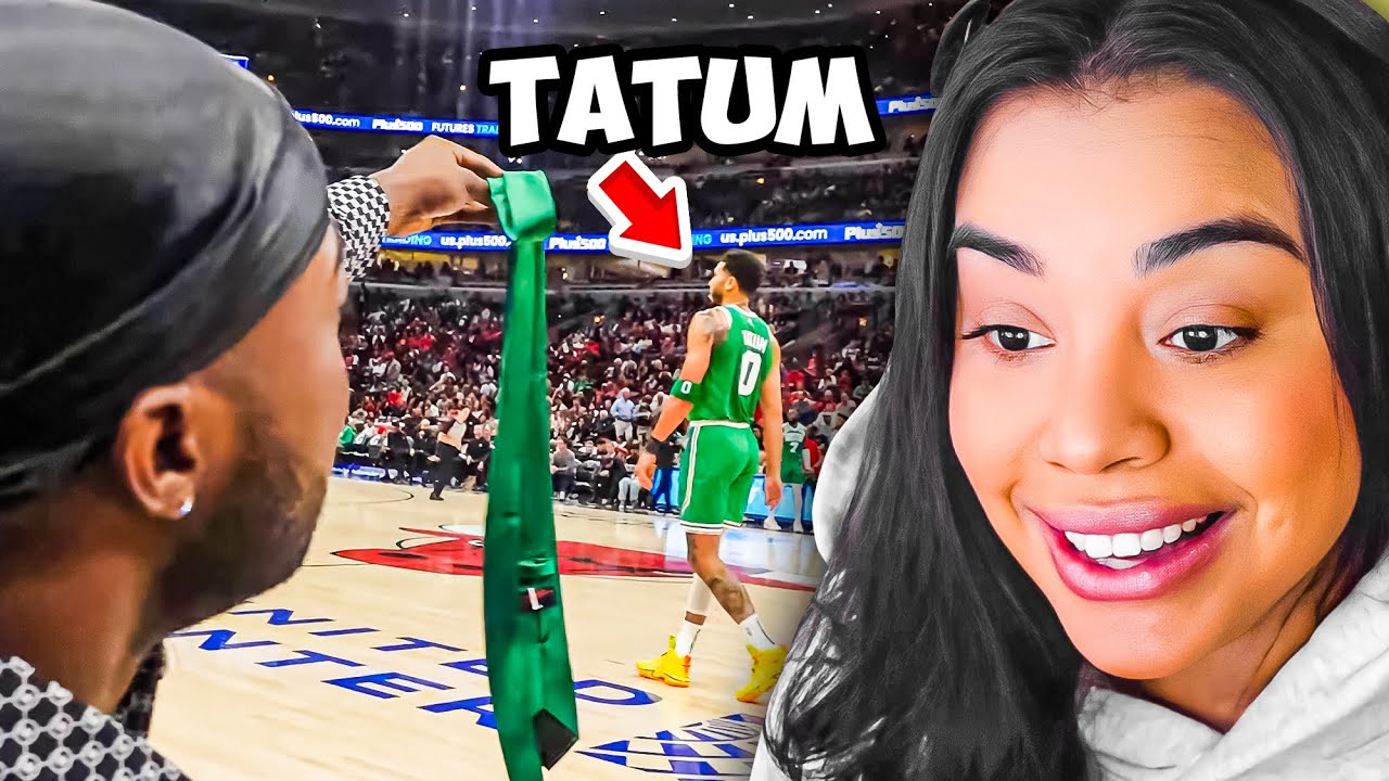 Pink Sakura Reacts to Asking Jayson Tatum To Tie My Tie! - YouTube
