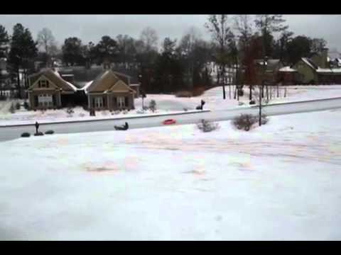 Atlanta Snowpocalypse 2011 - Sledding Test Run - YouTube