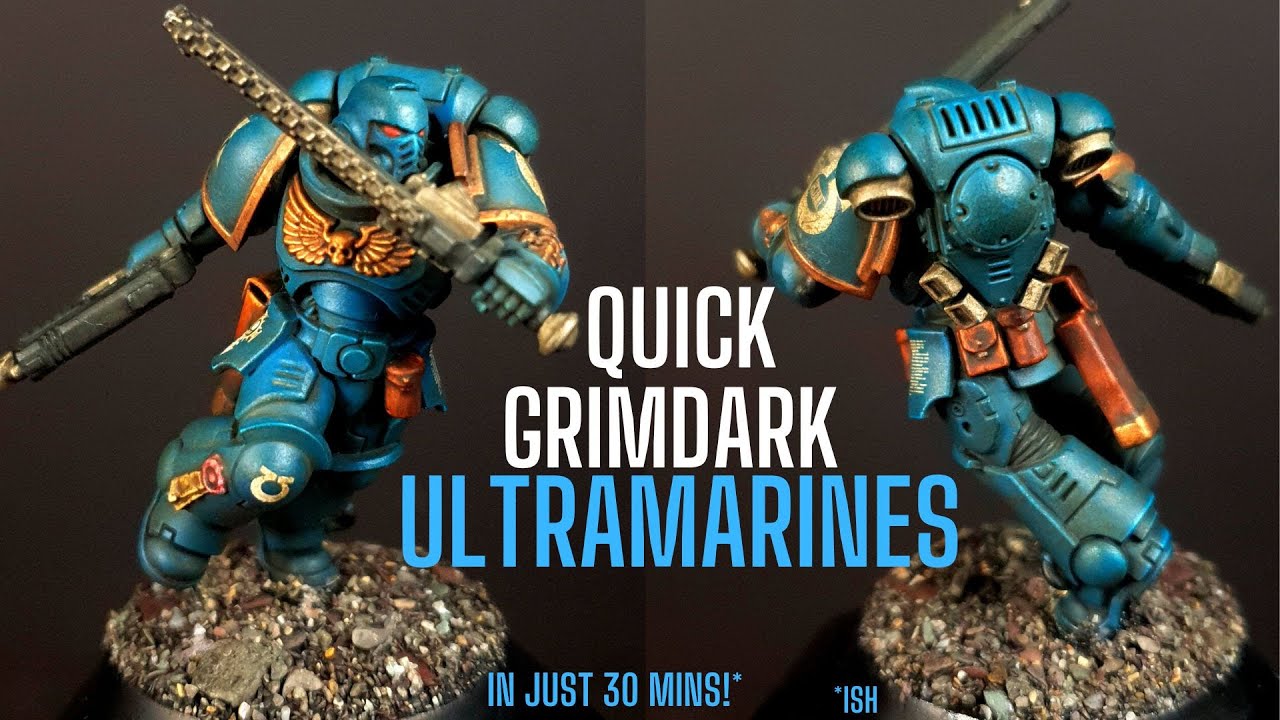 Speed Painting Grimdark ULTRAMARINES Space Marines - quick and easy ...